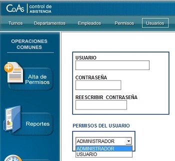 Existen 2 tipos de Usuario o Permisos que se le pueden dar a un Usuario:
